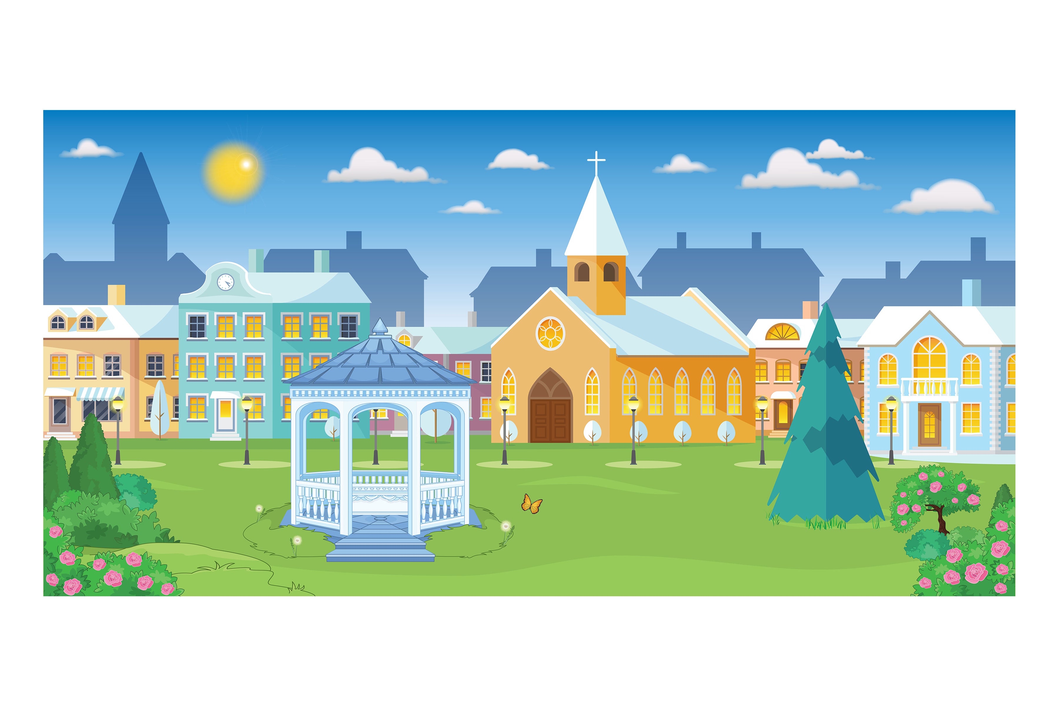 American Small Town Theatre Backdrop – Theatre Scenes