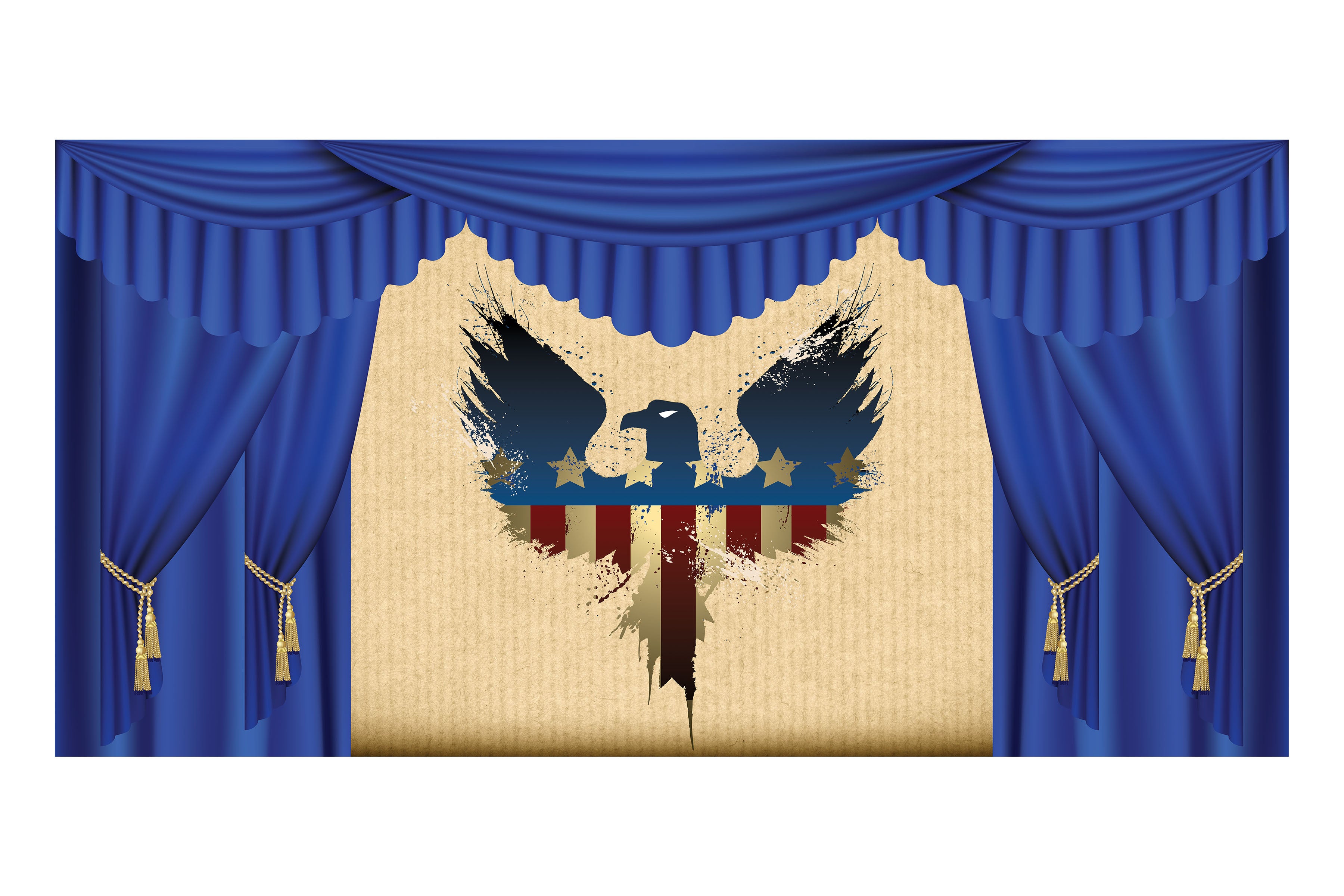 Antique American Stage Theatre Backdrop – Theatre Scenes