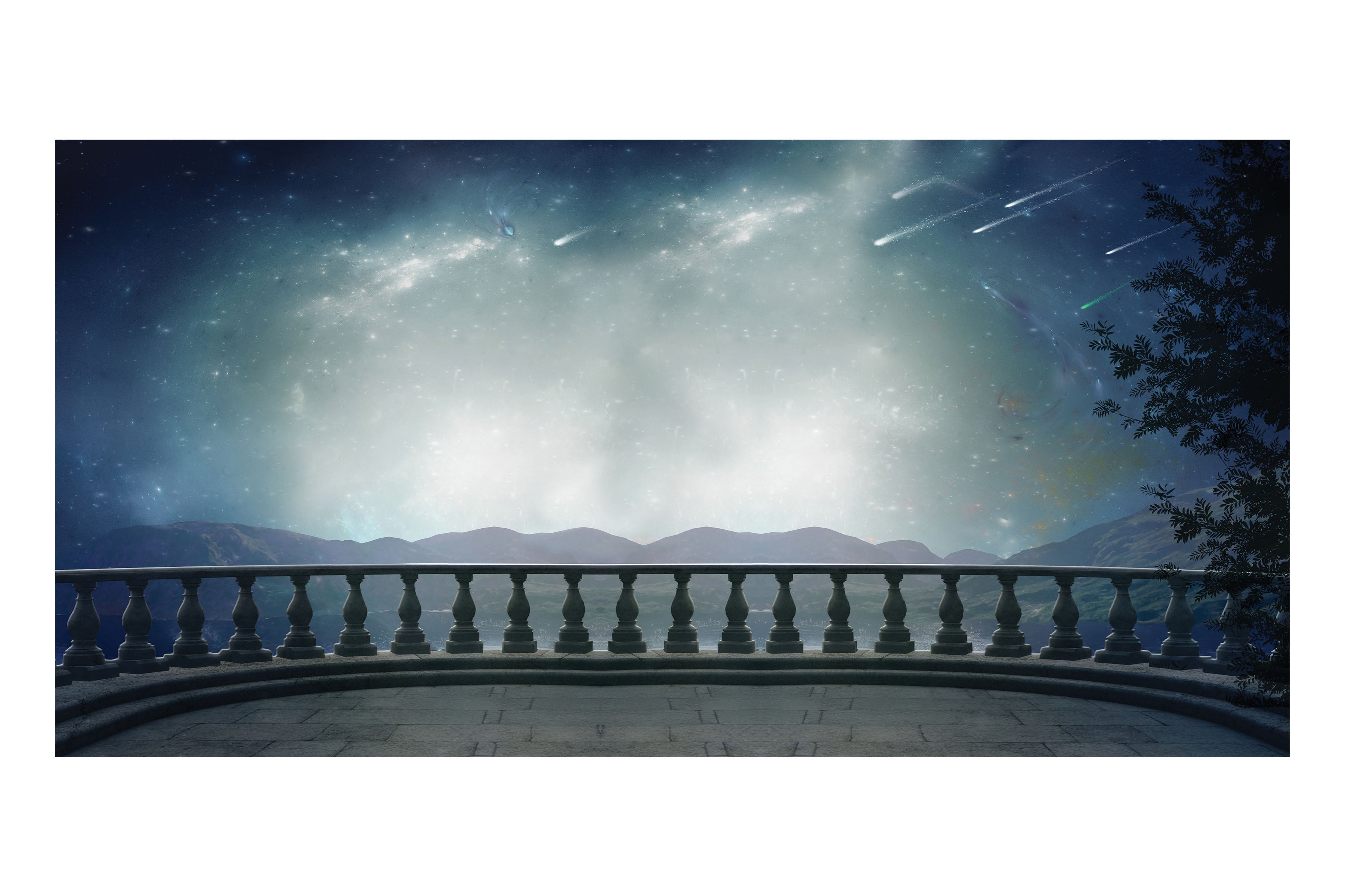 Fantasy Balcony Night Theatre Backdrop – Theatre Scenes