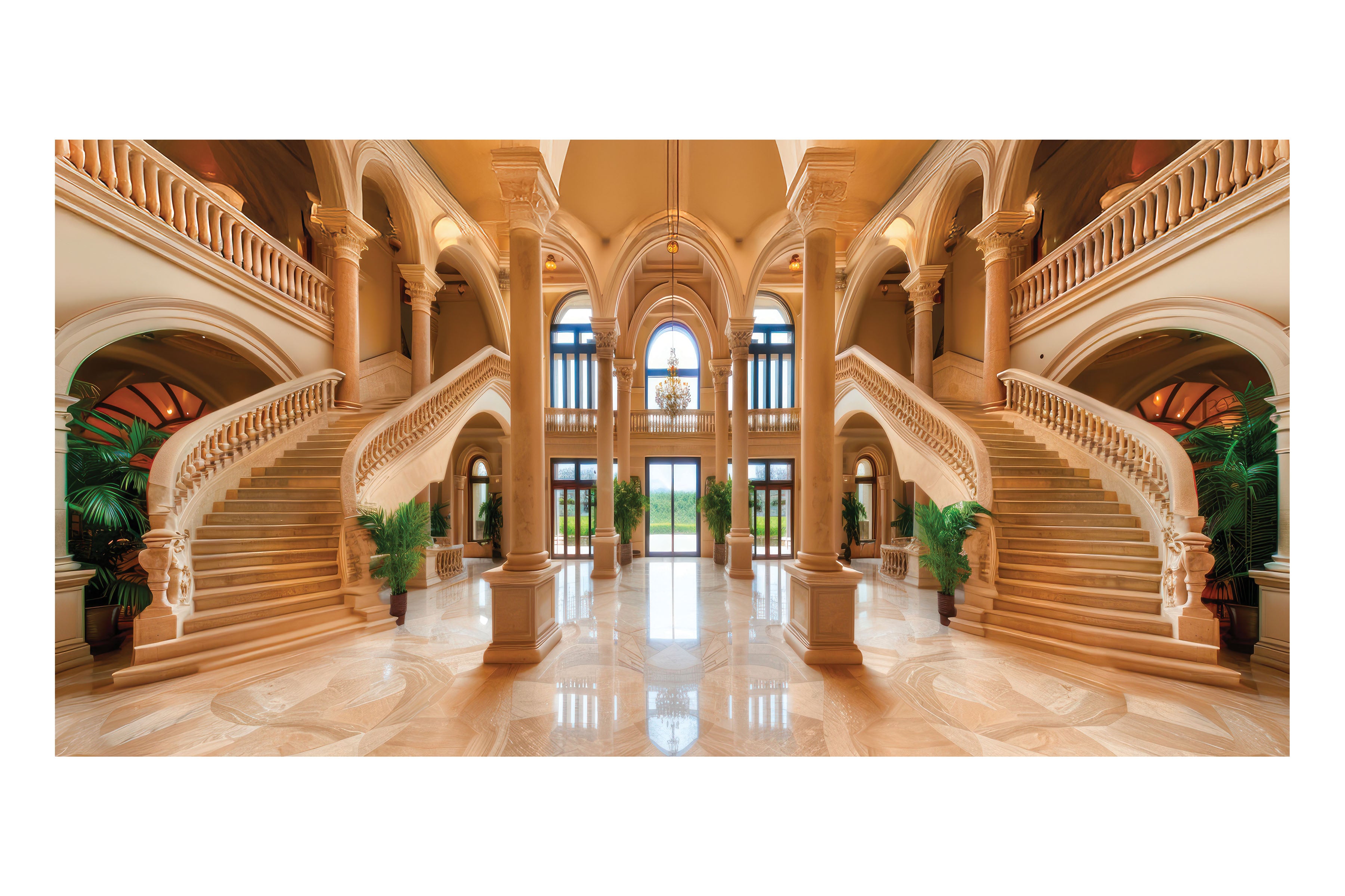 Luxurious Mansion Foyer Theatre Backdrop – Theatre Scenes
