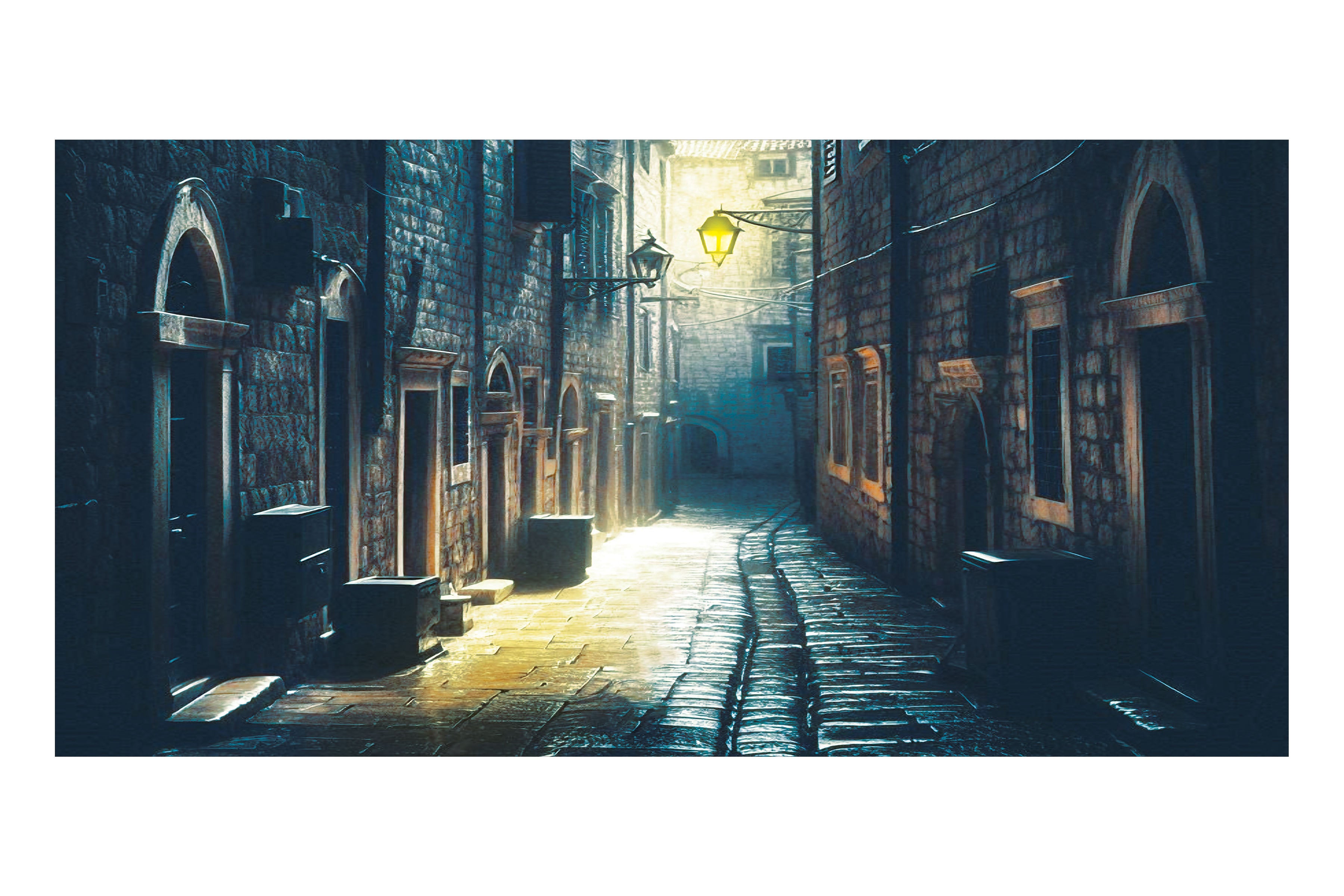 Dark Village Alley Theatre Backdrop – Theatre Scenes