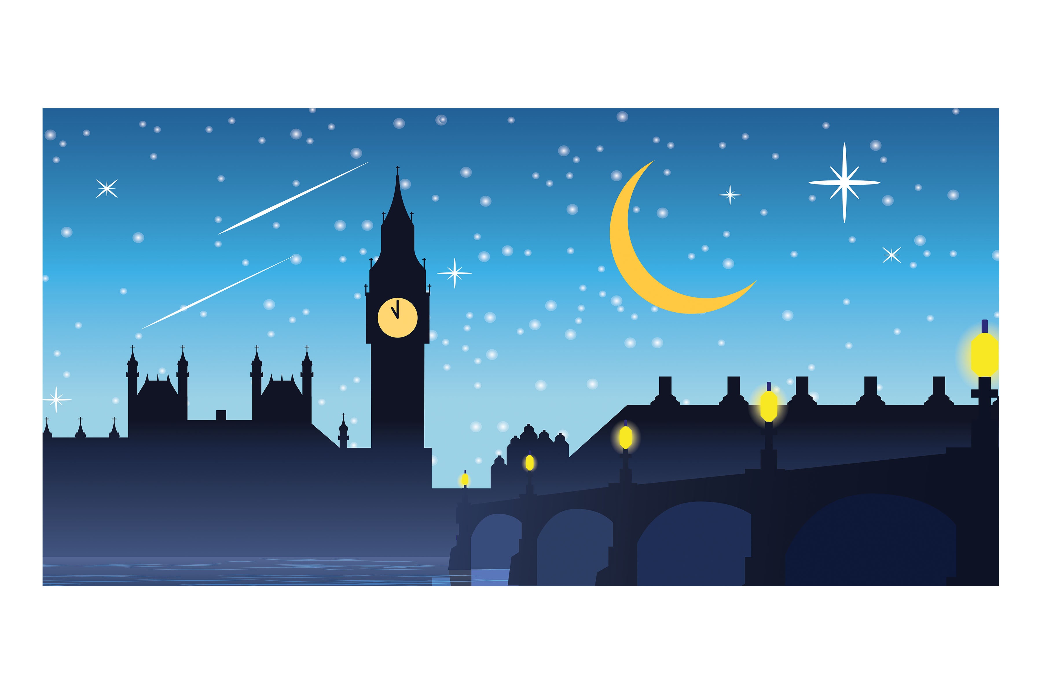 London at Night Theatre Backdrop – Theatre Scenes