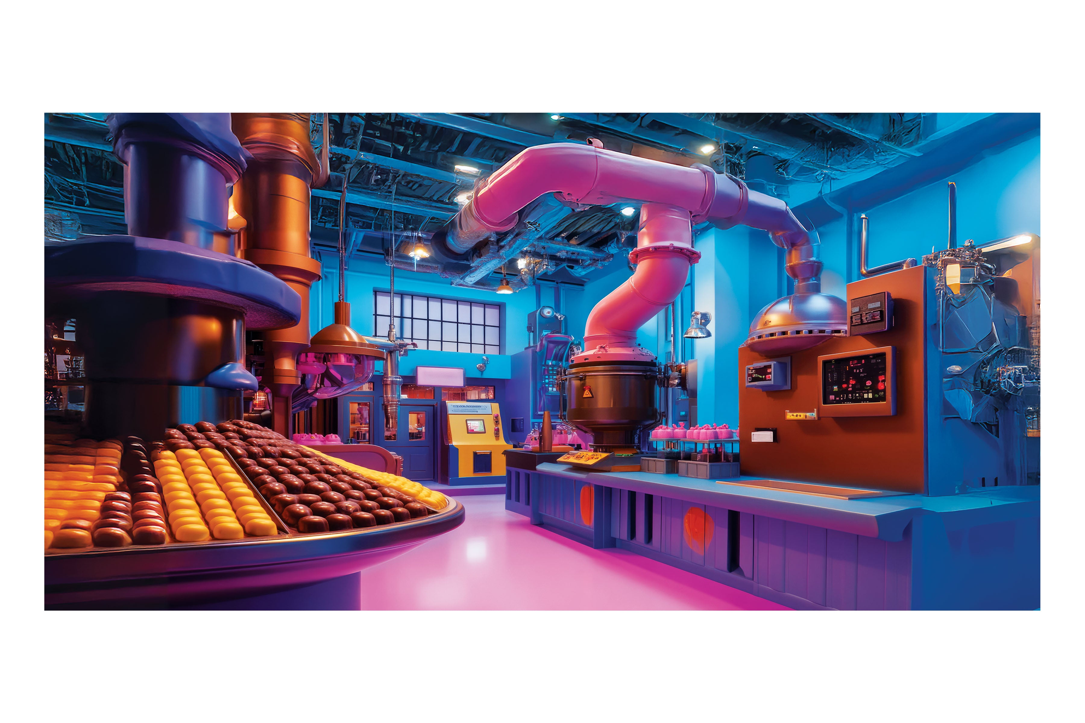 Industrial Candy Factory Theatre Backdrop – Theatre Scenes