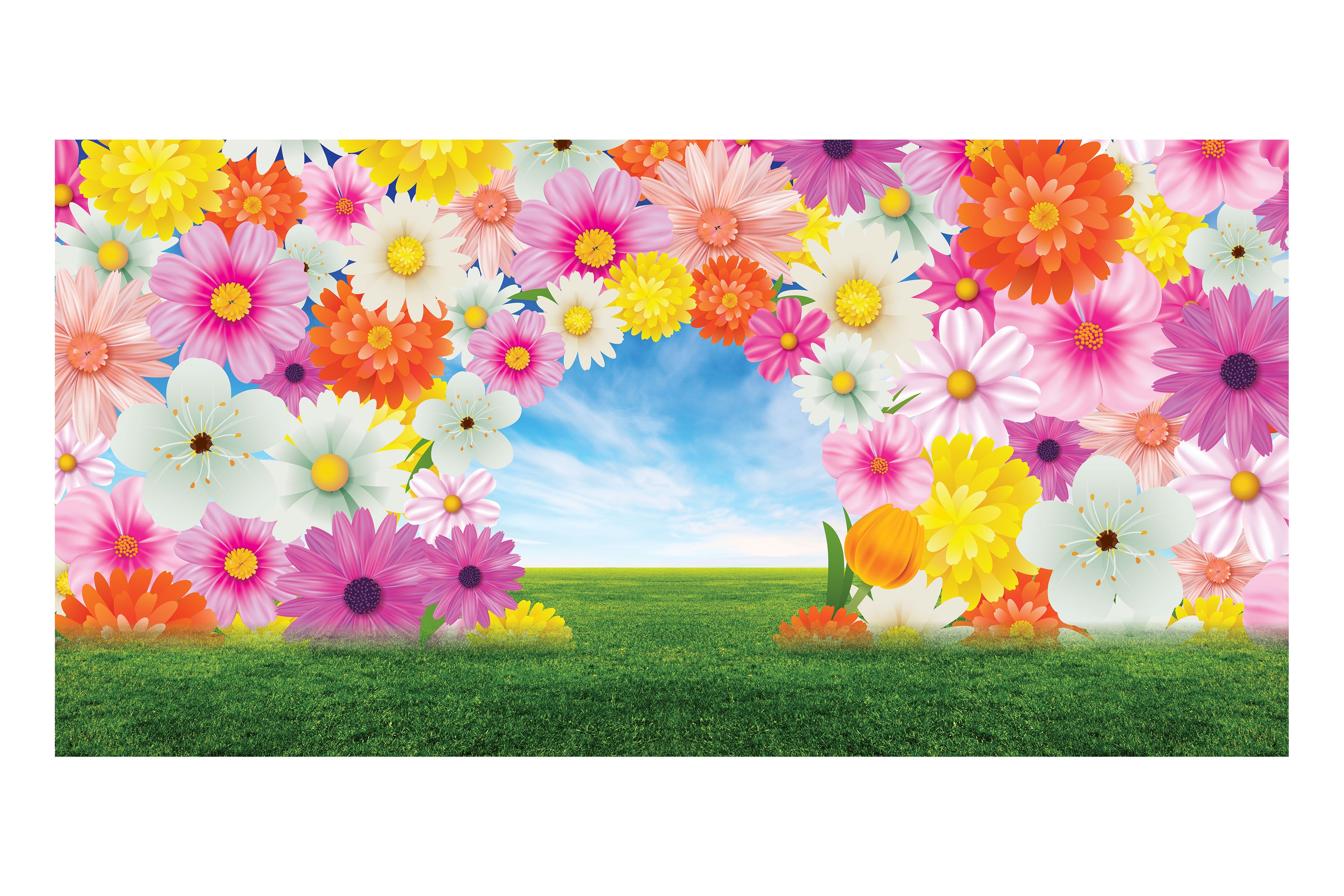 Beautiful Flower Arch Theatre Backdrop – Theatre Scenes