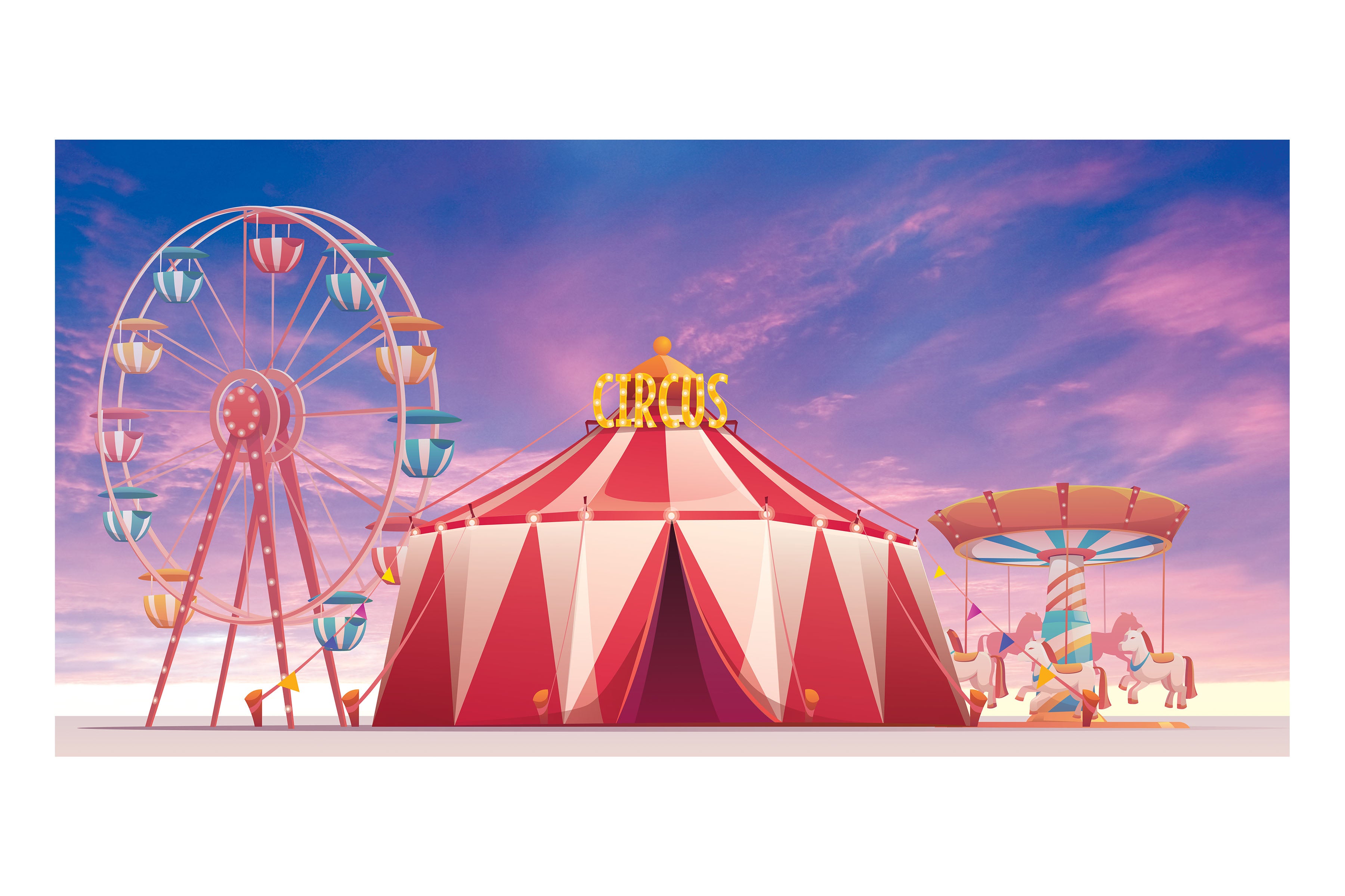 Colorful Circus Exterior Theatre Backdrop – Theatre Scenes