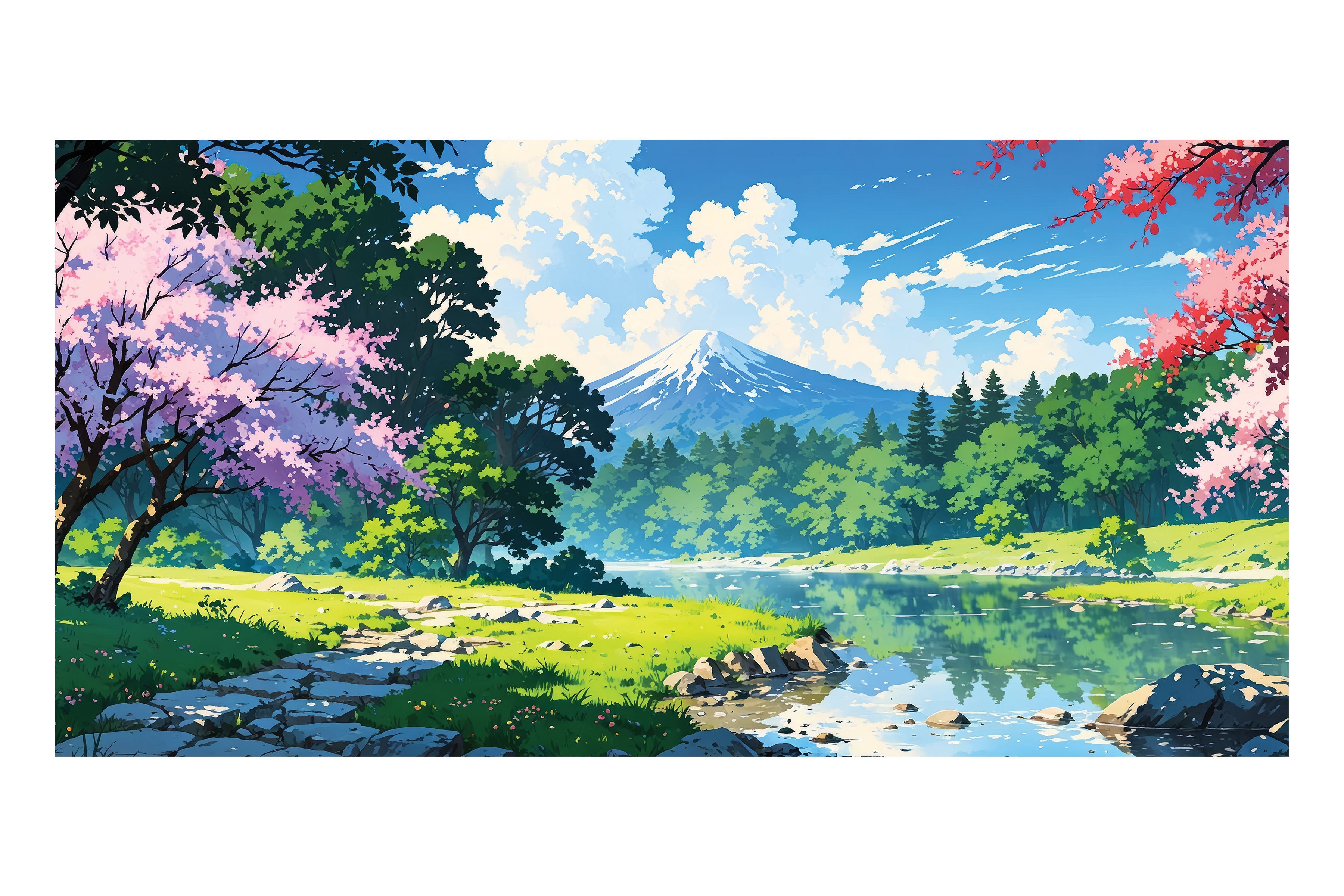 Cherry Blossom Landscape Theatre Backdrop – Theatre Scenes
