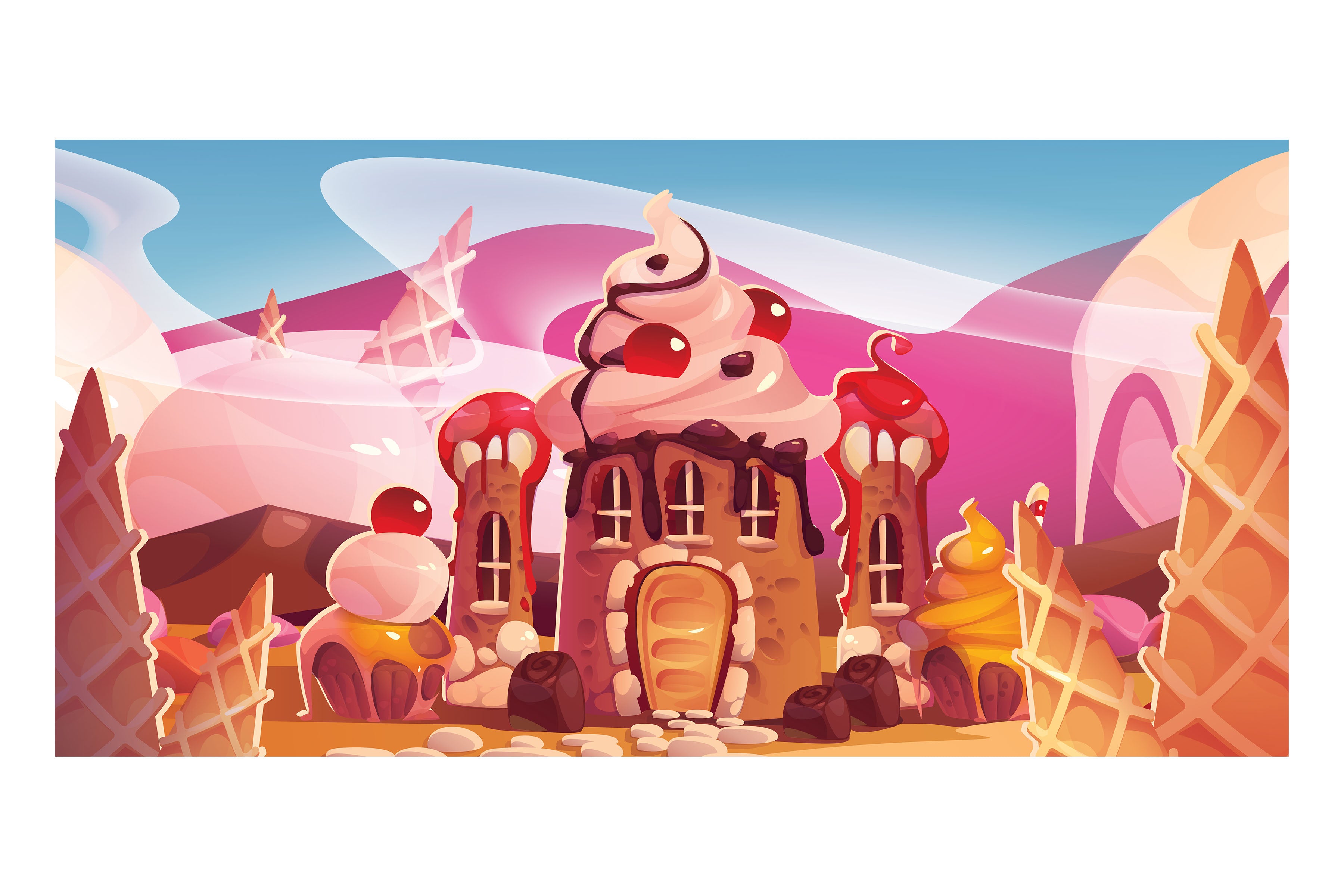 Ice Cream Castle Theatre Backdrop – Theatre Scenes