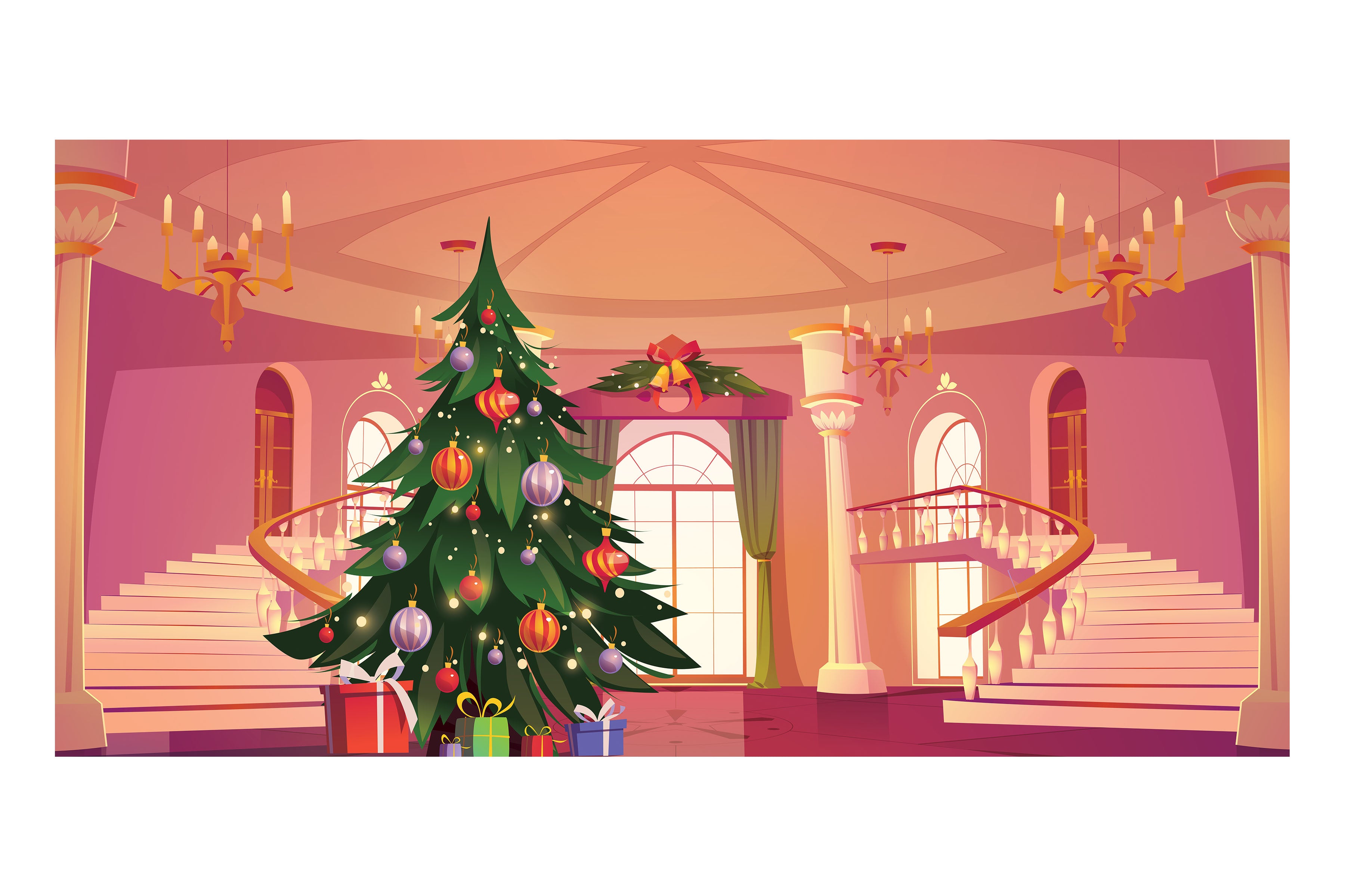 Christmas Foyer Theatre Backdrop – Theatre Scenes